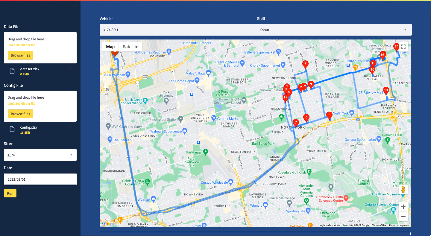Delivery routing Application - AKRATECH