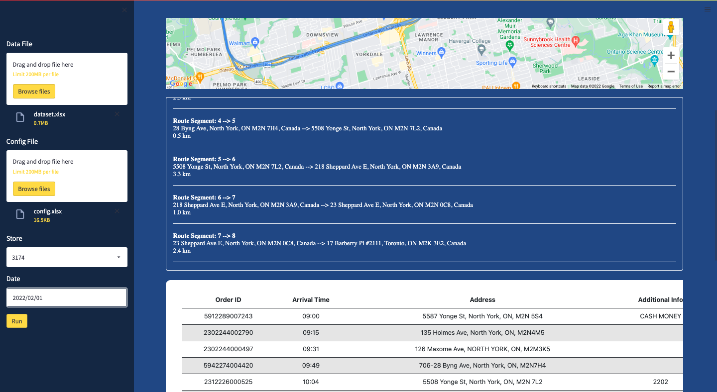 Delivery routing Application - AKRATECH